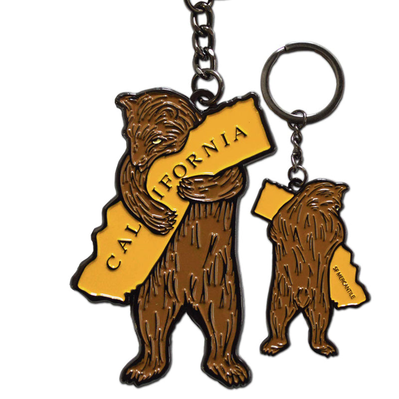 California Bear Hug Enamel Keychain – California Crafted